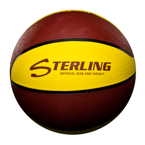 8 Panel Rubber Camp Basketball – Maroon Gold | Sterling Athletics