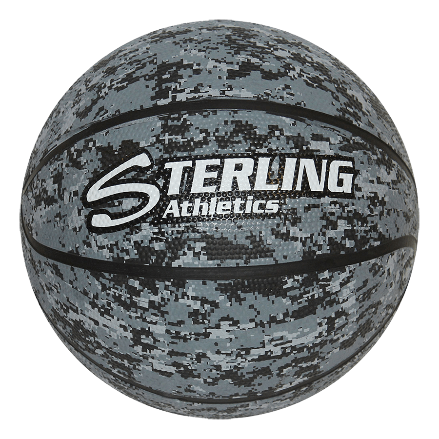 Digital Camo Rubber Camp Basketball – Grey Black Camo | Sterling Athletics